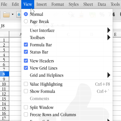 CHANGE THE BACKGROUND SIZE ON THE SHEET IN LIBREOFFICE CALC ~ LibreOffice