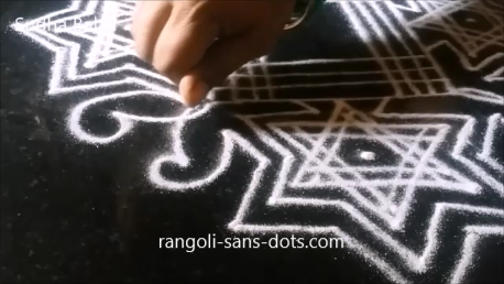 Star rangoli designs for Friday simple