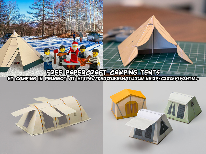 Ninjatoes Papercraft Weblog Free Papercraft Camping Tents Ninjatoes Papercraft Weblog Free Papercraft Camping Tents