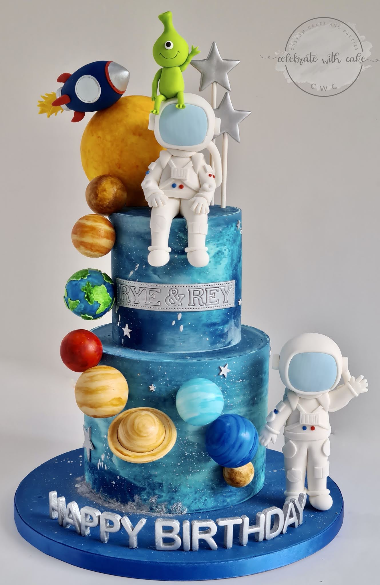 Celebrate with Cake!: Astronauts in space 2 tier Cake