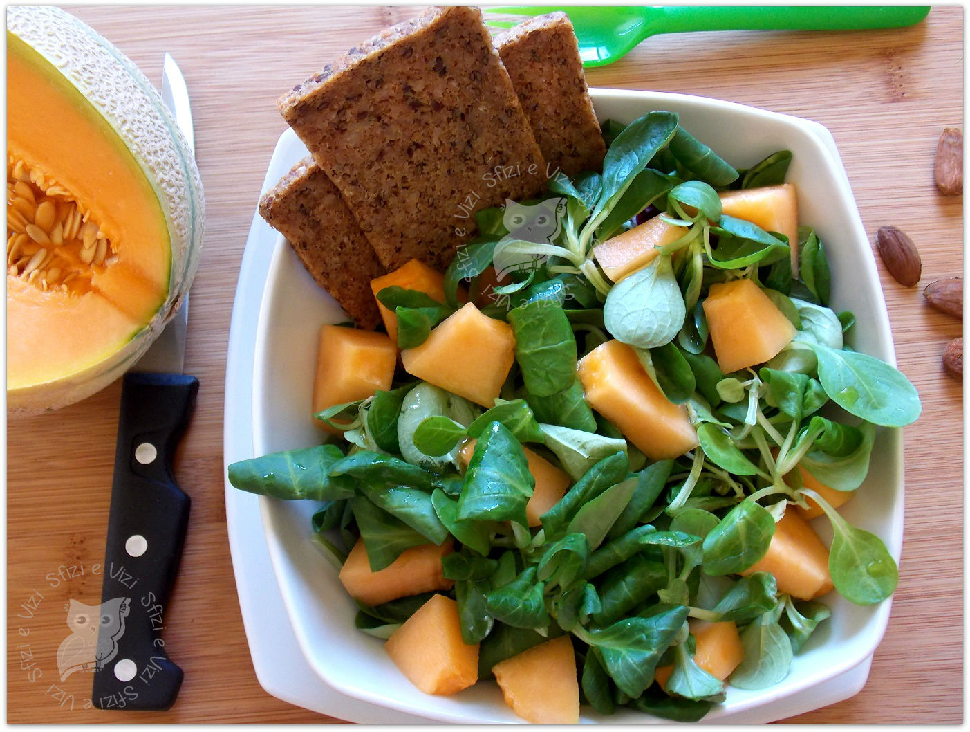 Sfizi & Vizi: E la chiamano "ricetta": Insalata di songino e melone ...