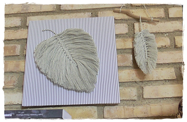 El rincón de las manualidades caseras.: Hoja o pluma en macramé