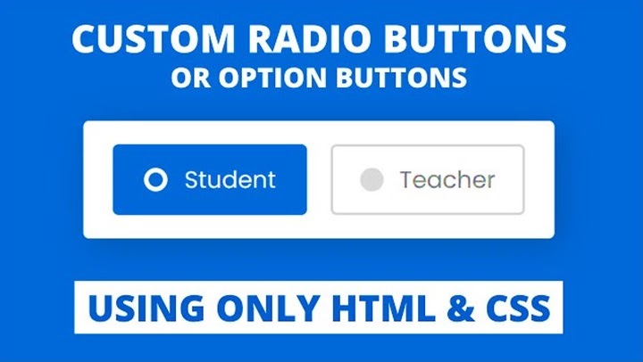 How to Make Custom Radio Buttons using only HTML & CSS