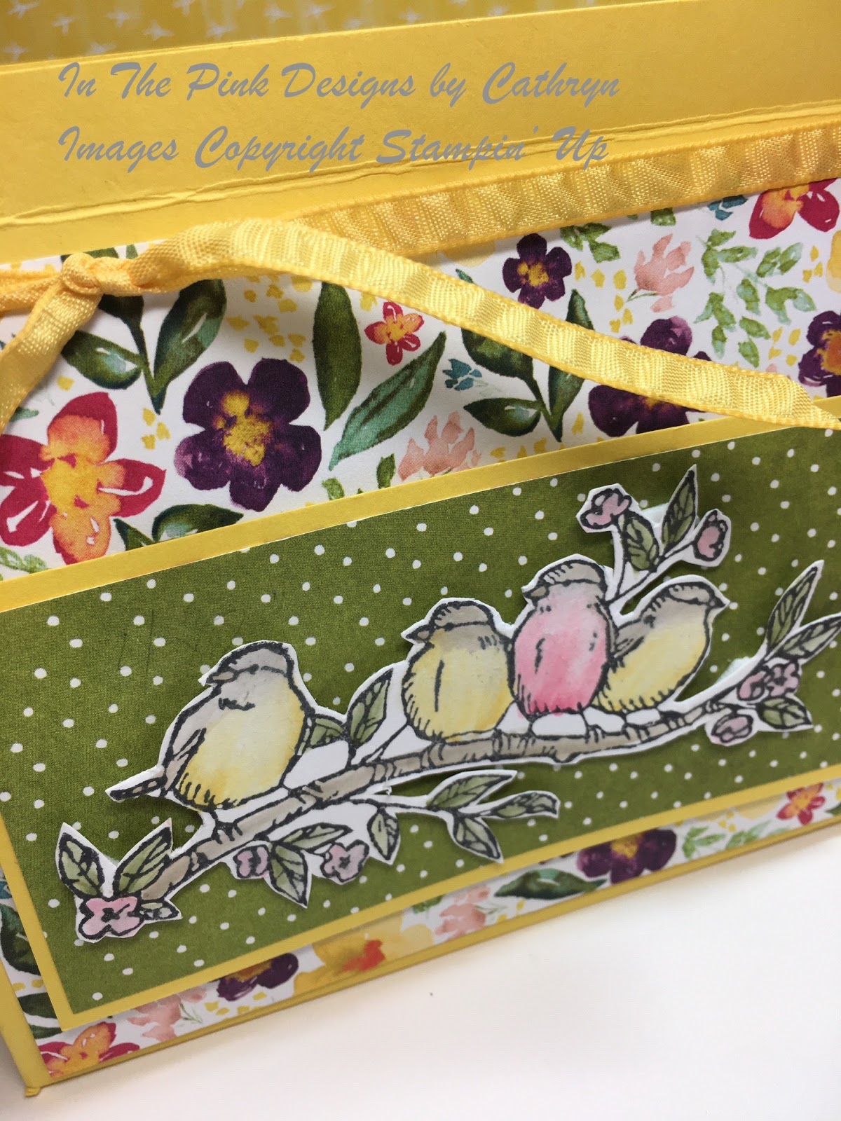 In the Pink, Designs by Cathryn: Free as a Bird Pinch Box with Stampin' Up