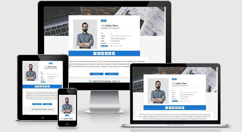 Sora CV Responsive Blogger Template - BongSeiha
