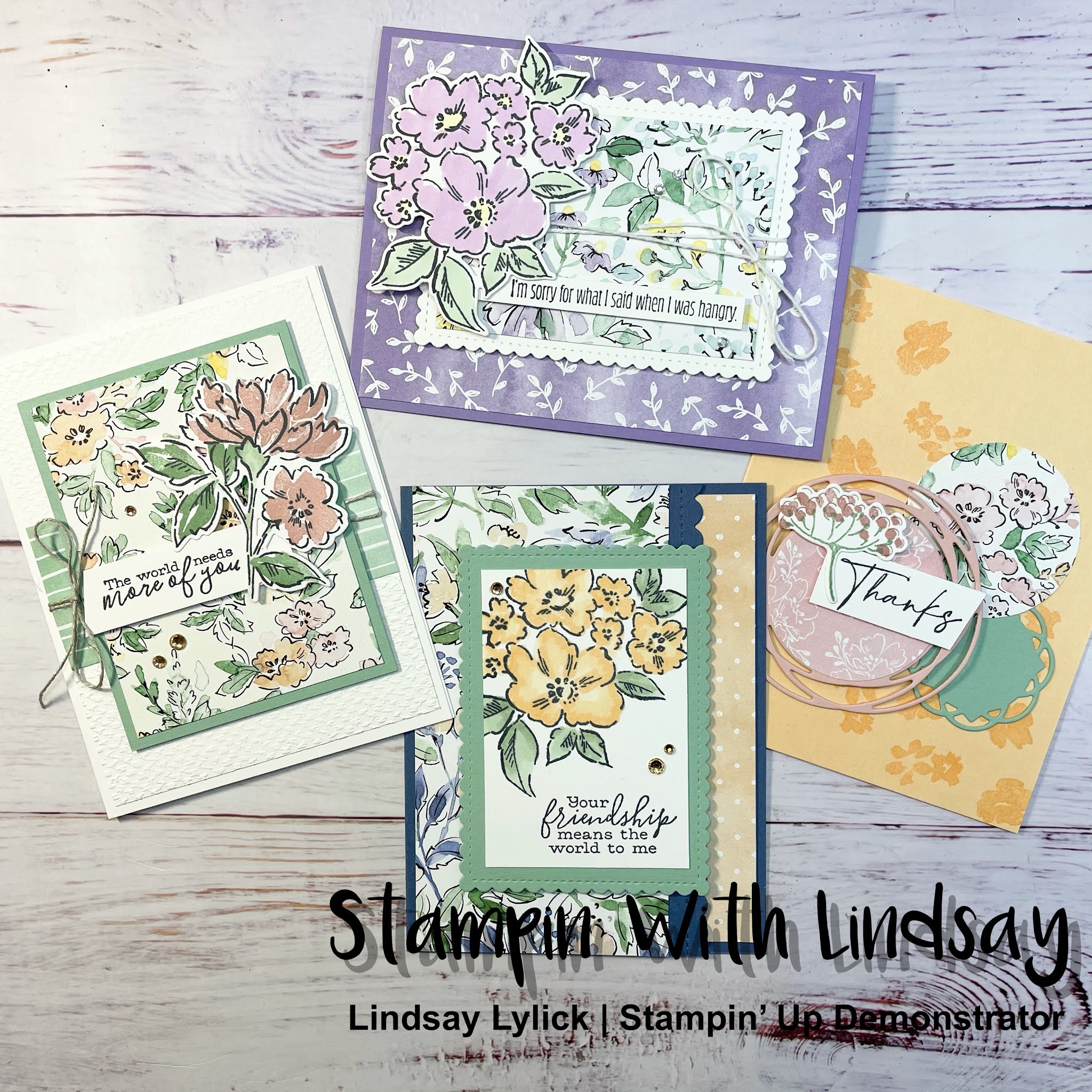 Stampin' with Lindsay: Team Meeting Card Creations