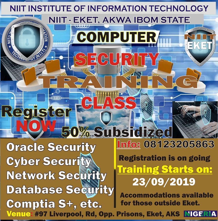NIIT INSTITUTE OF INFORMATION TECHNOLOGY : NIIT CYBER SECURITY TRAINING