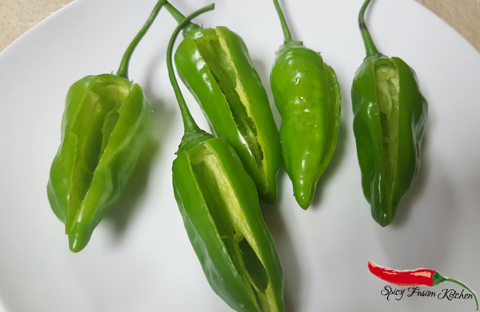 Fried Stuffed Green Chilies Recipe - Spicy Fusion Kitchen