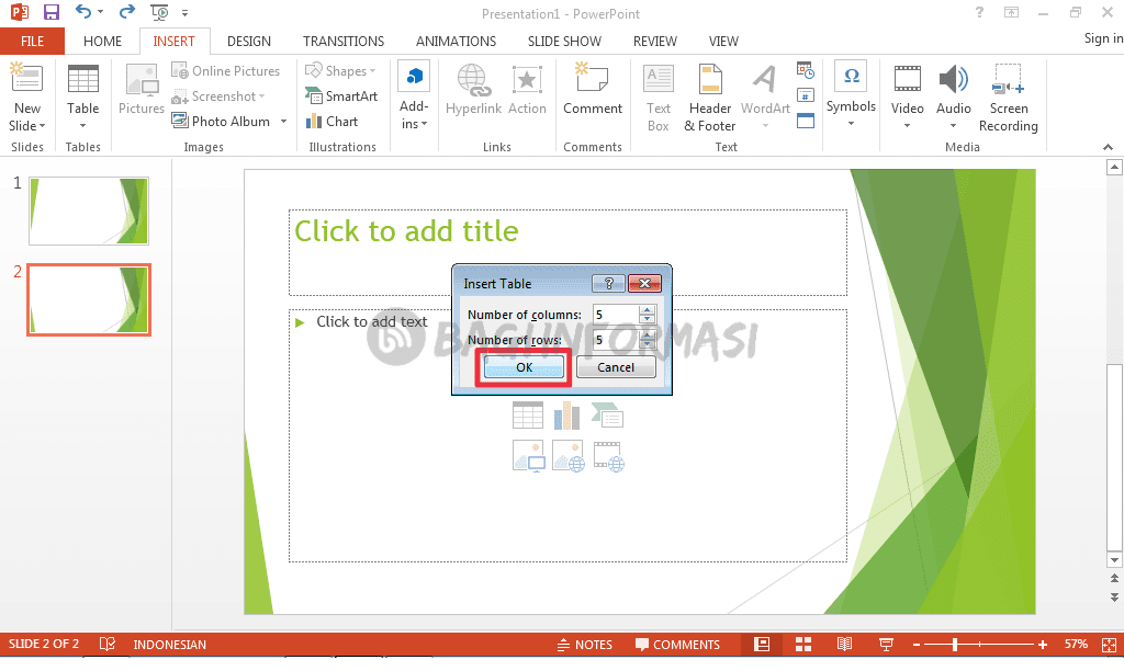 3 Cara Membuat Tabel di Microsoft Power Point - Bagiinformasi
