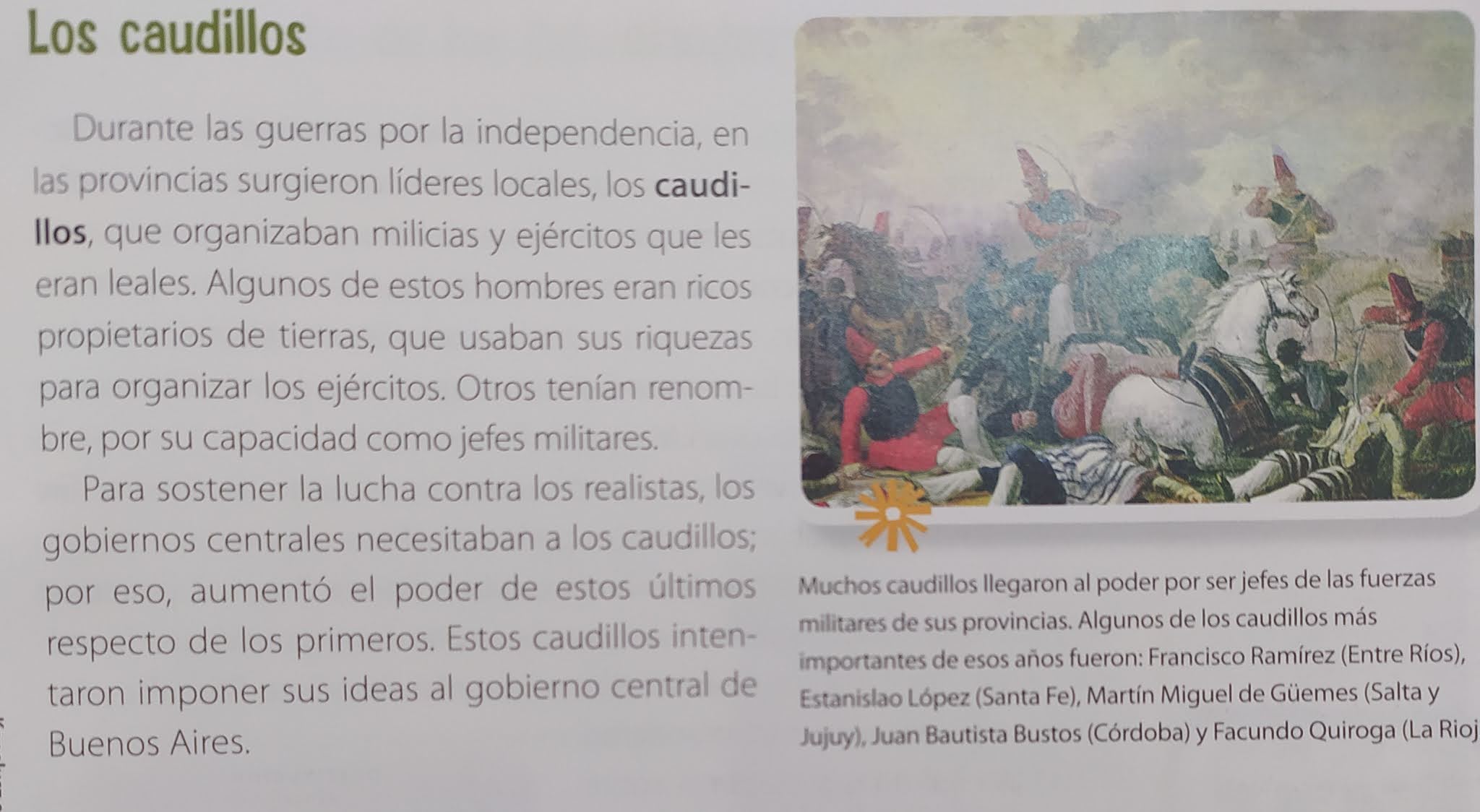 Quinto año EP 53: Los caudillos