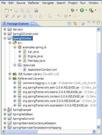 Java Journal: Spring Setter Dependency Injection Example using Eclipse