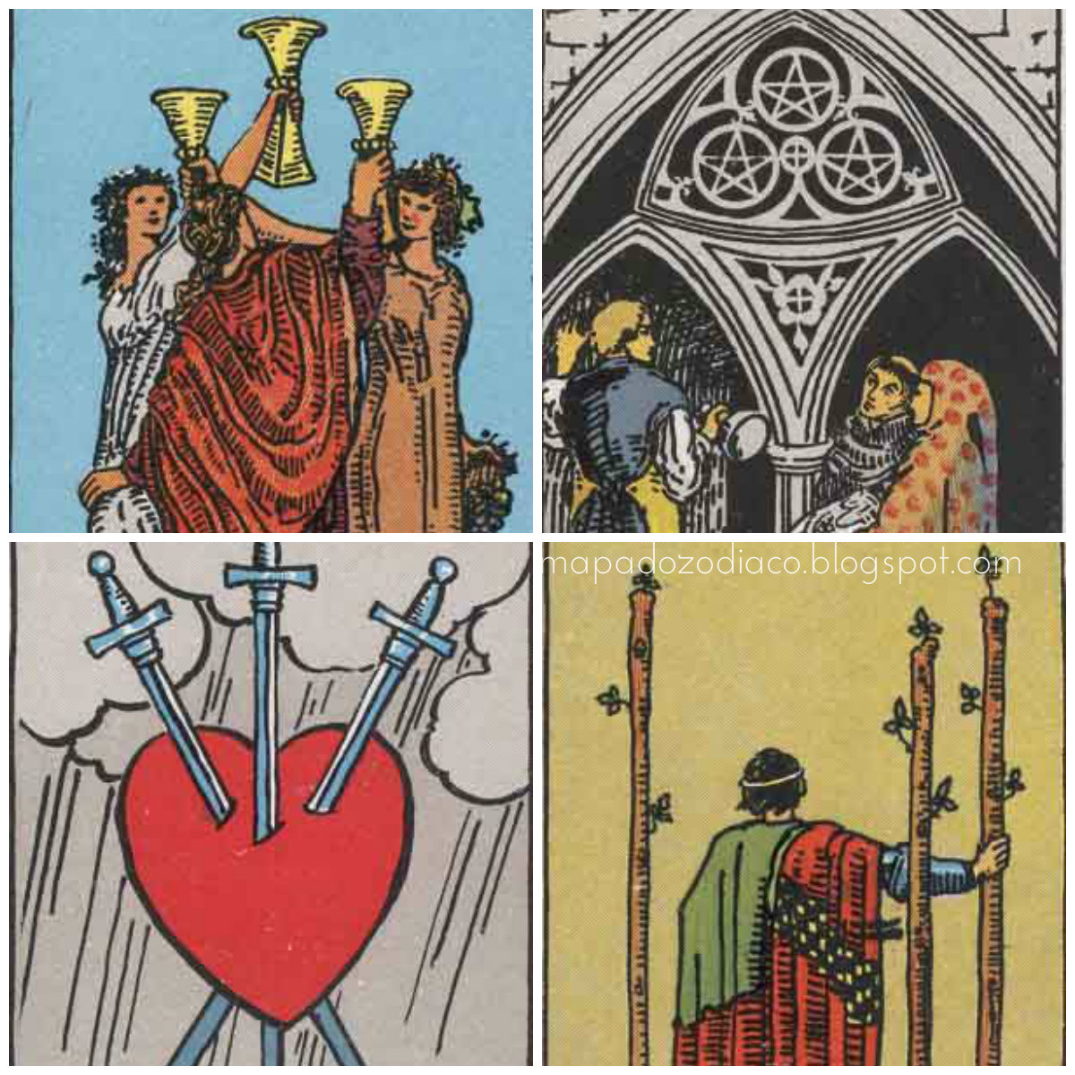 Significado Das Cartas 3 No Tarot | Mapa do Zodíaco