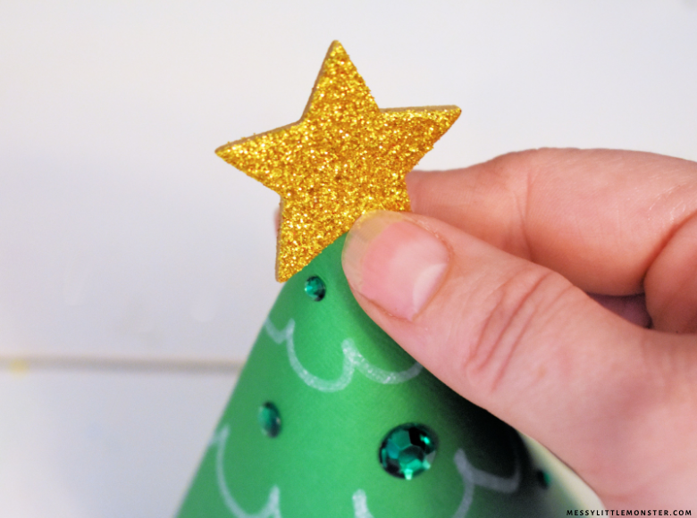 Paper Cone Christmas Tree Craft - Messy Little Monster