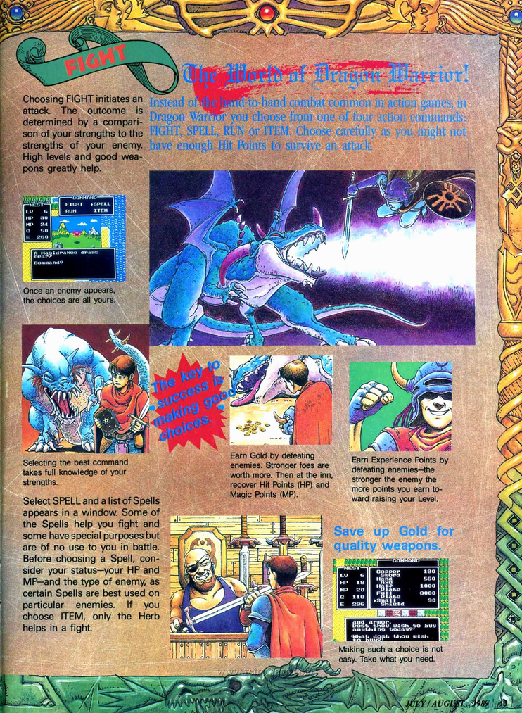8-Bit City: Dragon Warrior Strategy Guide Nintendo Power Scans
