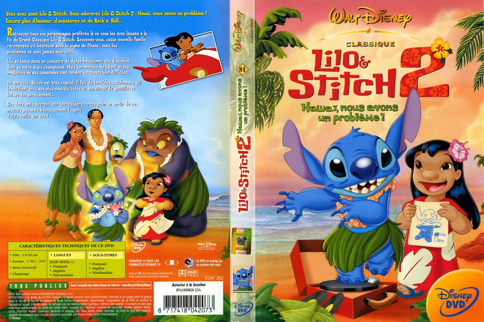 JAQUETTE DVD: jaquette dvd lilo et stitch 2