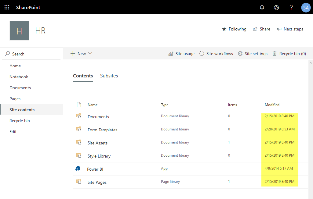 Sharepoint Online Find Unused Lists Based On Last Modified Date Sharepoint Diary