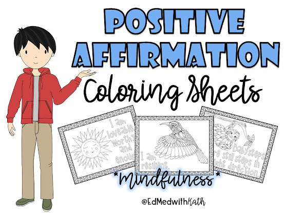 Middle Grades Maven: Free Positive Affirmation Coloring Sheets