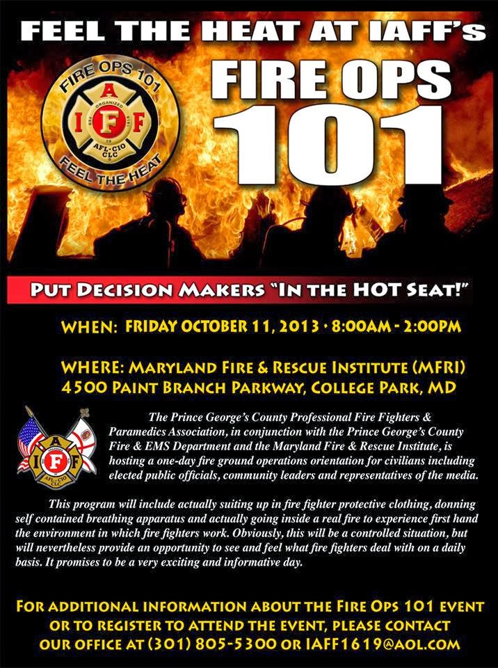 MEDIA ADVISORY - FIRE OPS 101 has Elected Officials and Media Signed Up!!!