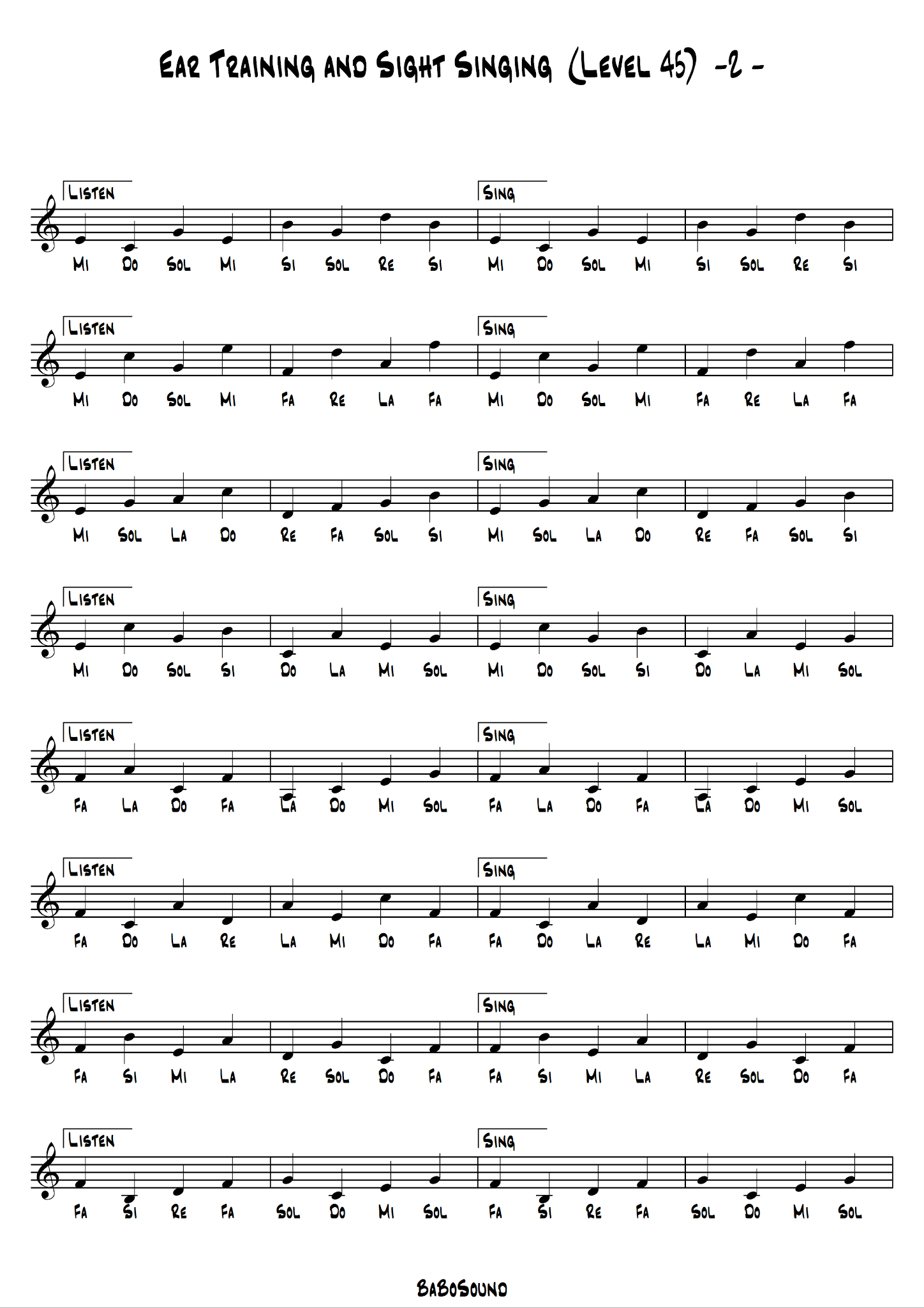 Delicious Guitar: Ear Training and Sight Singing (Level 45)