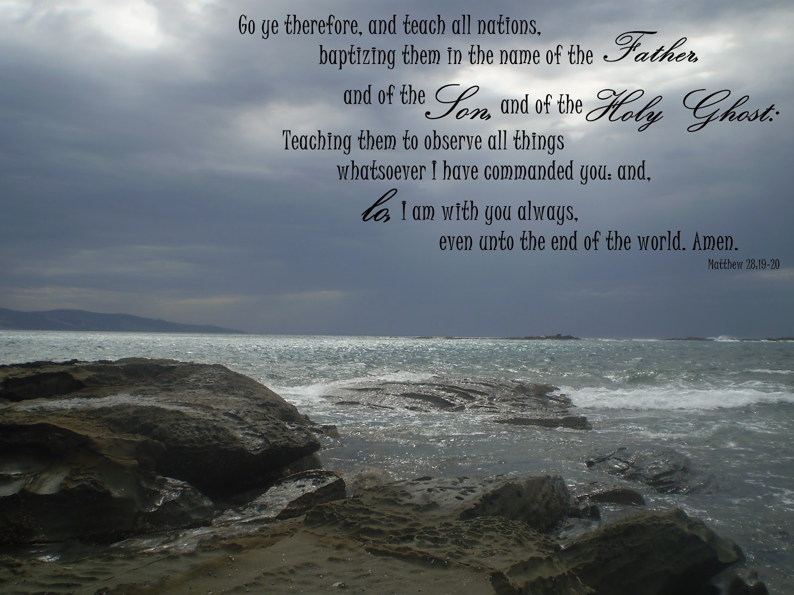 KJV Bible Wallpapers: Matthew 28:19-20