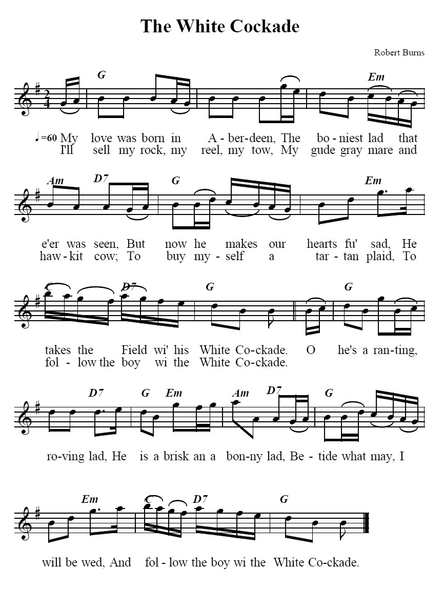 Bouzouki GDAE: The White Cockade