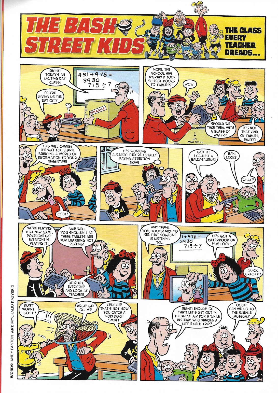 Mychailo Kazybrid's Character Creation: Bash St Kids from pencils to colour