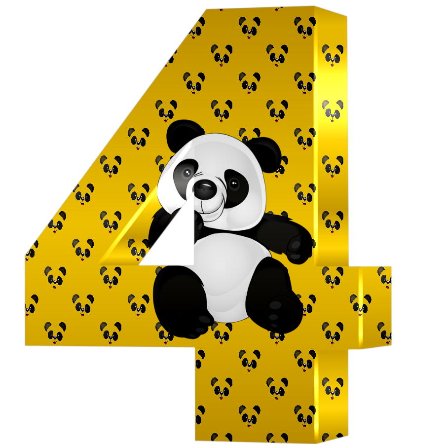 Monica Michielin Alphabets: YELLOW PANDA BEAR ALPHABET, ICONS, NUMBERS ...