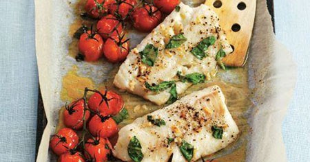 Cod fillets with tomato and rocket recipe -Taste USA