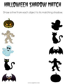 CJO Photo: Printable Halloween Shadow Match Game