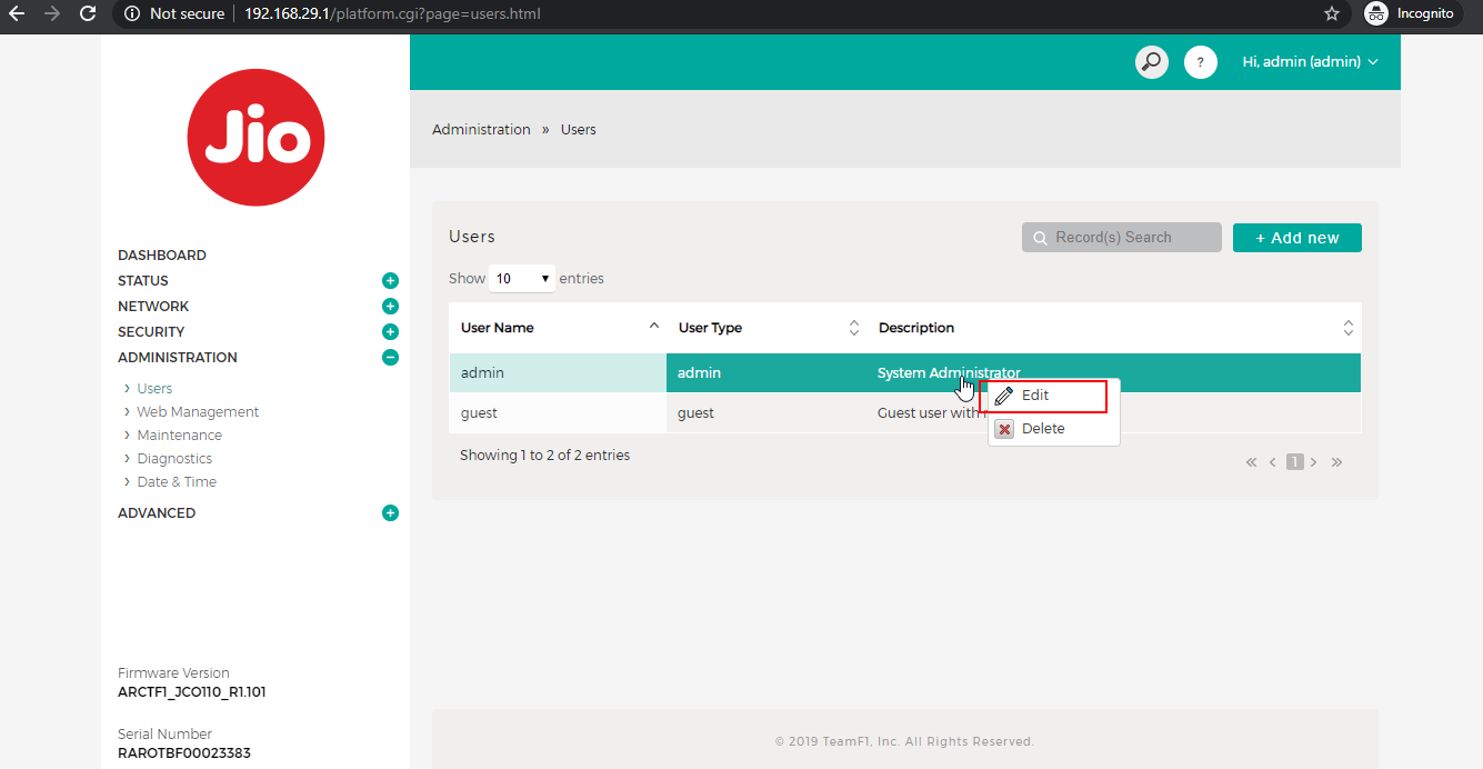 CyberKeeda Jio Giga Fiber Router Default User Password cyberkeeda-jio-giga-fiber-router-default-user-password