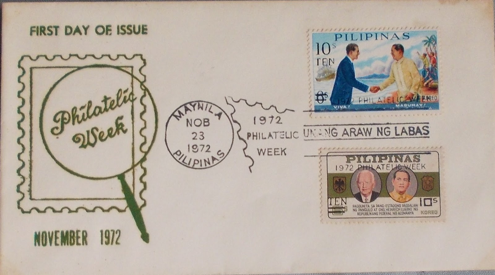 Philatelic Philippines: 1972 Philatelic Week FDC