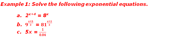 10 Math Problems: Exponential Equation