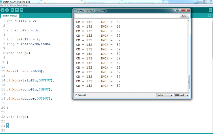 DISTANCE MEASUREMENT USING ULTRASONIC SENSOR WITH ARDUINO