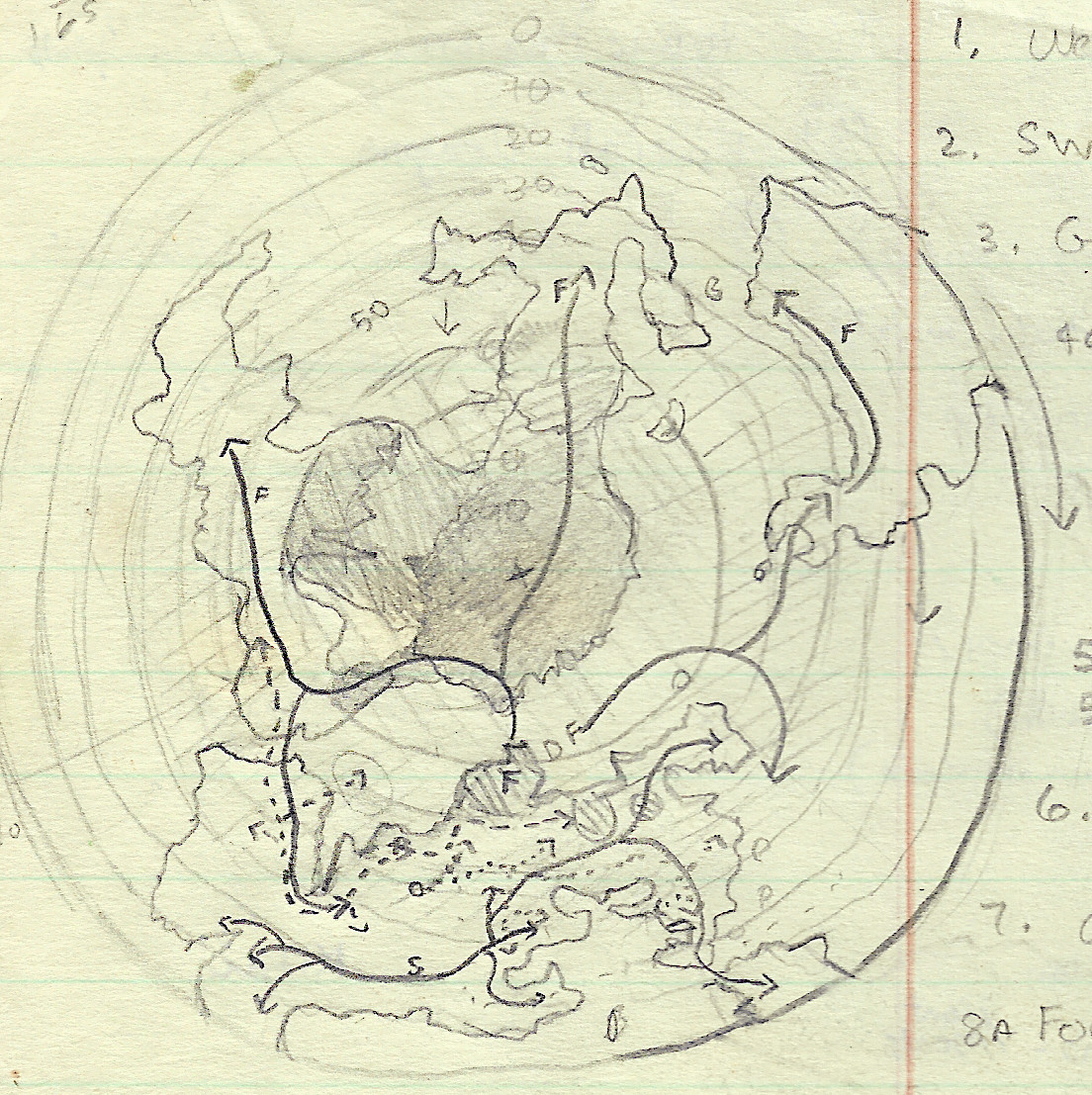 Greyhawkery: Hand Drawn Oerth Polar Map