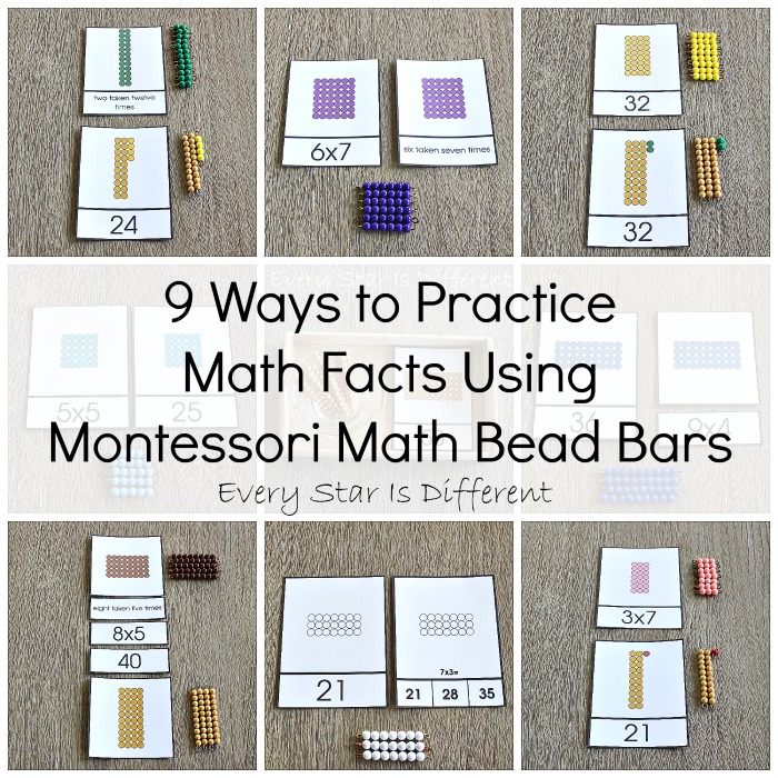 9 Ways to Practice Multiplication Facts with Montessori Math Bead Bars ...