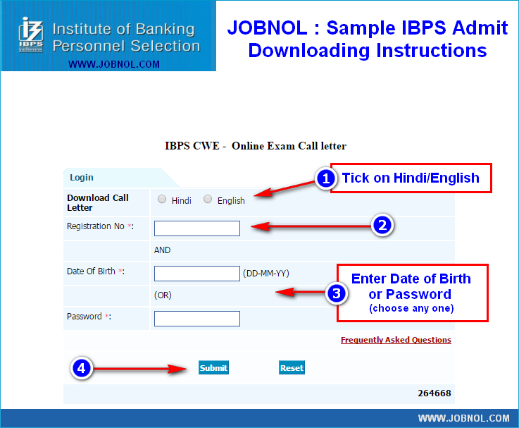 IBPS Call Letter CWE Specialist Officer V - Admit Card for IBPS Online ...