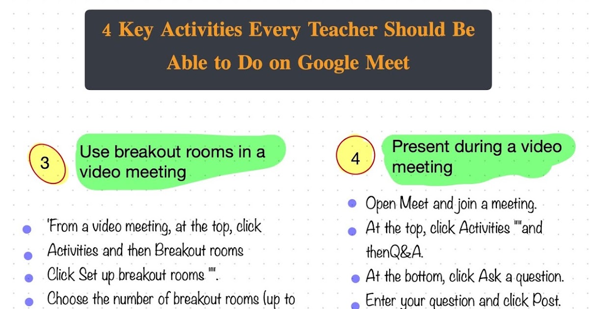Google Meet- Tips for Teachers