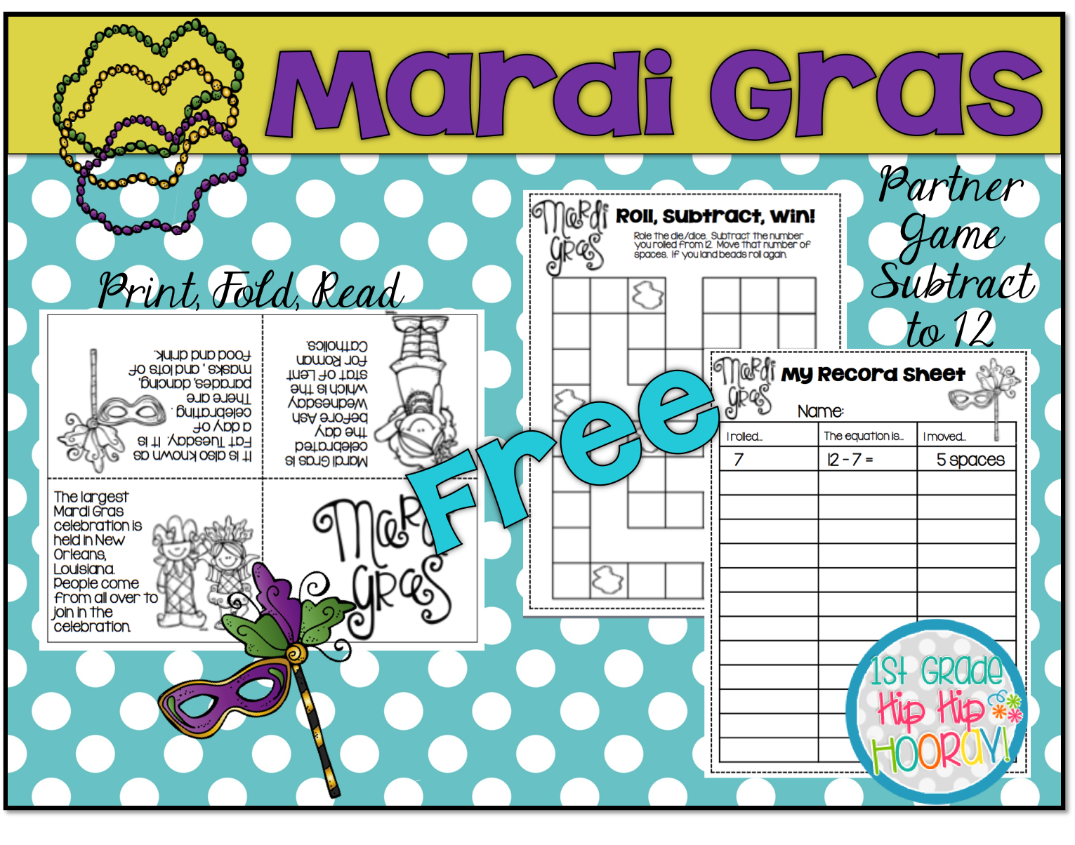 1st Grade Hip Hip Hooray!: Mardi Gras