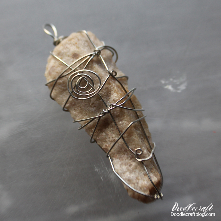 Wire Wrapped Natural Rock Pendants!