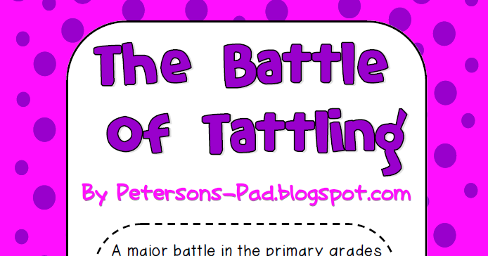Peterson's Pad: The Battle of TATTLING Give Away!