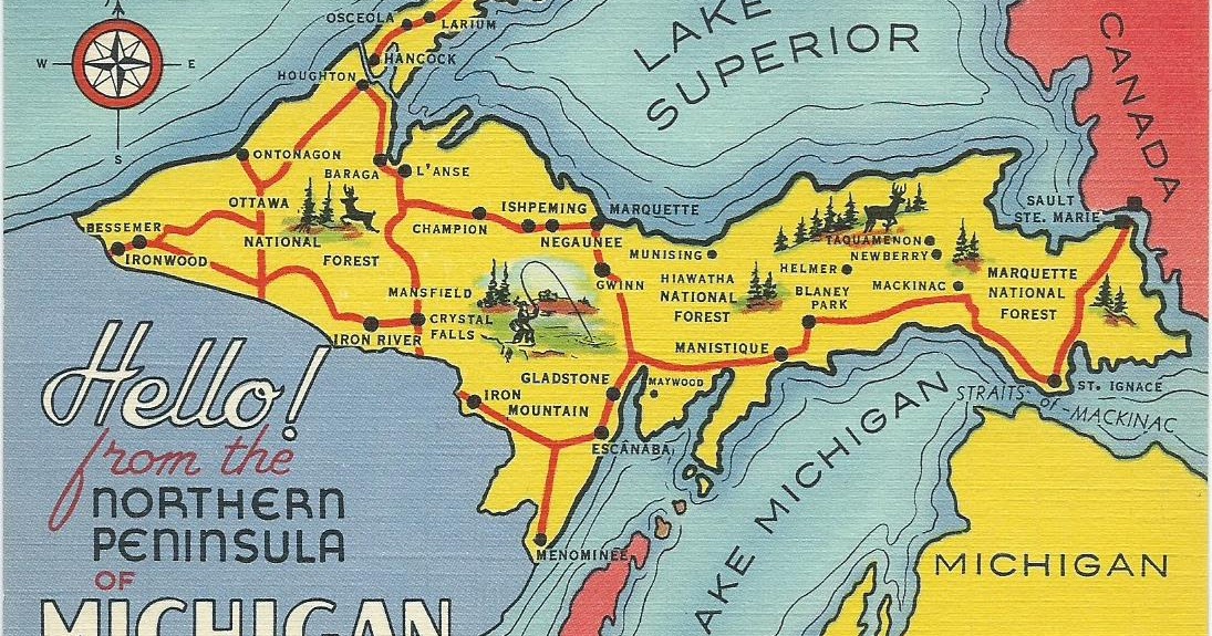 Cities In The Upper Peninsula Of Michigan Map - Map