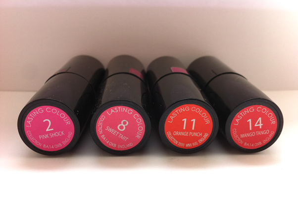 Lace, Lipstick and Me: Collection Lasting Colour Lipsticks