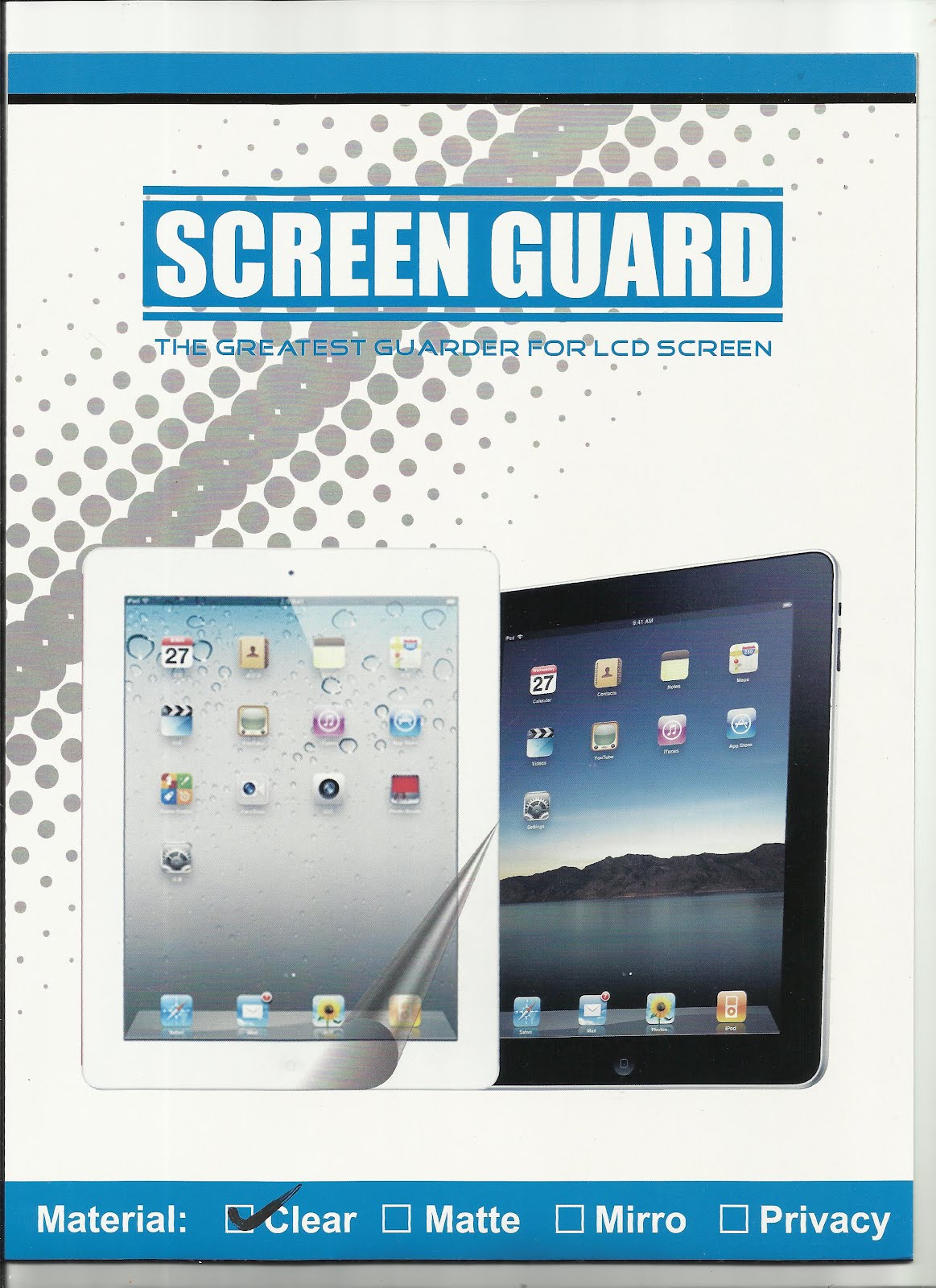 iPad 2 Clear Screen Guard / Screen Protector | iPhone 3G/3GS/4/4S ...