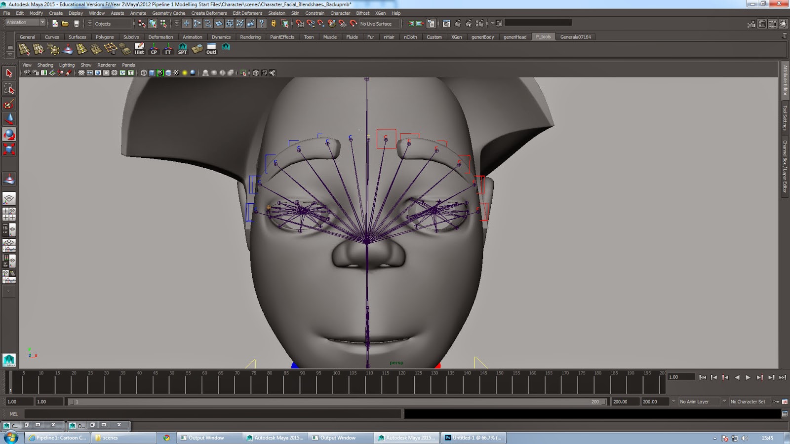 Ant Faulkner: Maya: Character Head Rigging and Blendshapes Complete