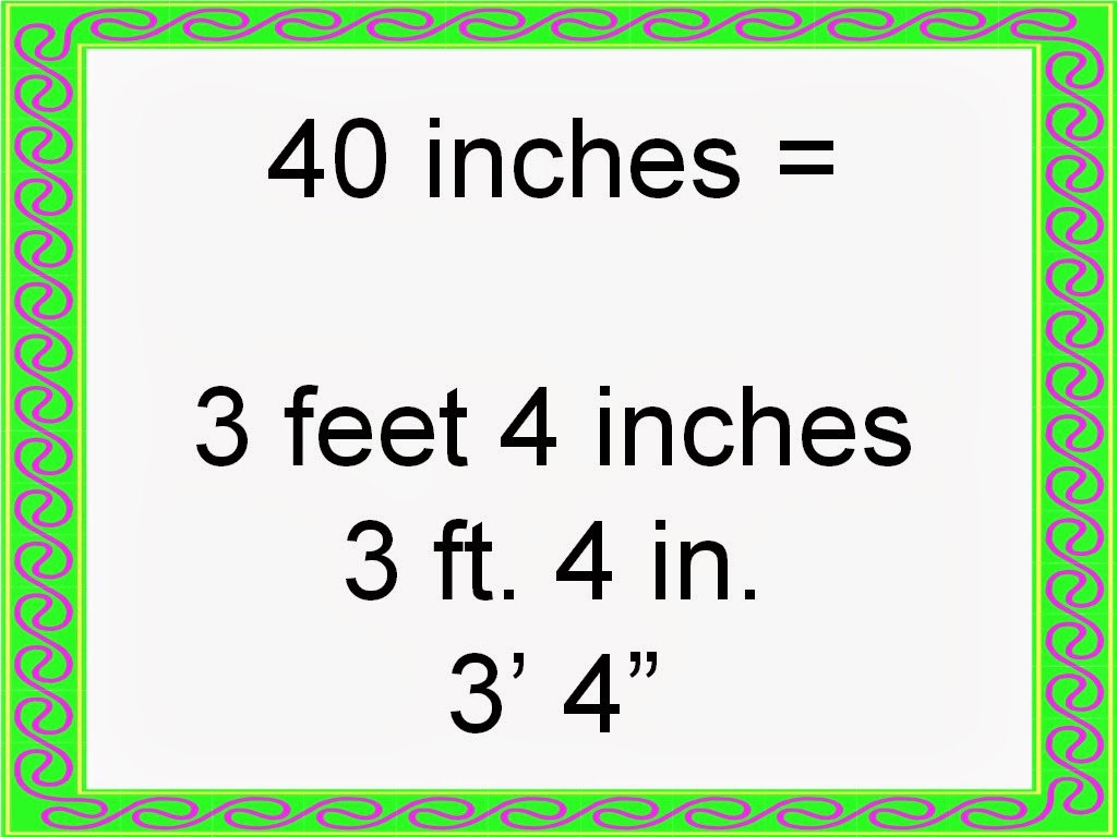 Student Survive 2 Thrive: Convert Height to Feet and Inches Examples ...
