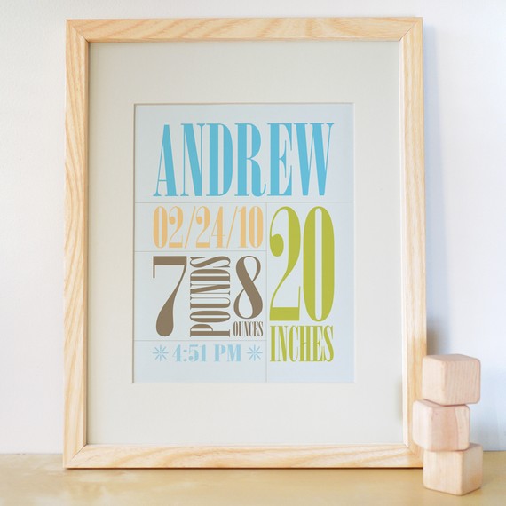 The Wayman Family Nest: Custom Birth Print