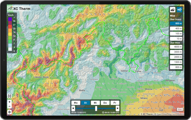 Windprognosen im Feinformat