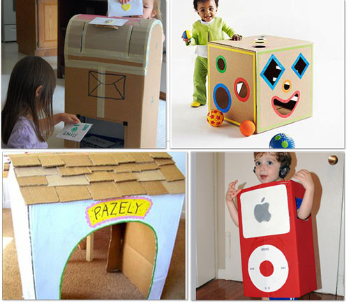 whimsy: kids like to play in boxes