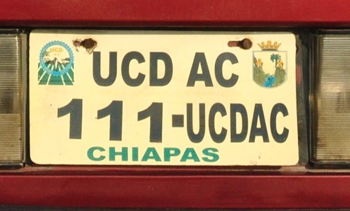 Placas de Autos de México y otras COS-999-AS: Chiapas: Placa de la ...