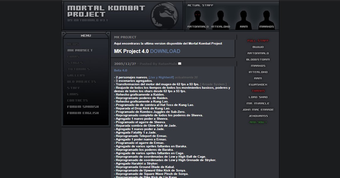 KMUGENs : Mortal Kombat Projects 🧱: Mortal Kombat Project Team
